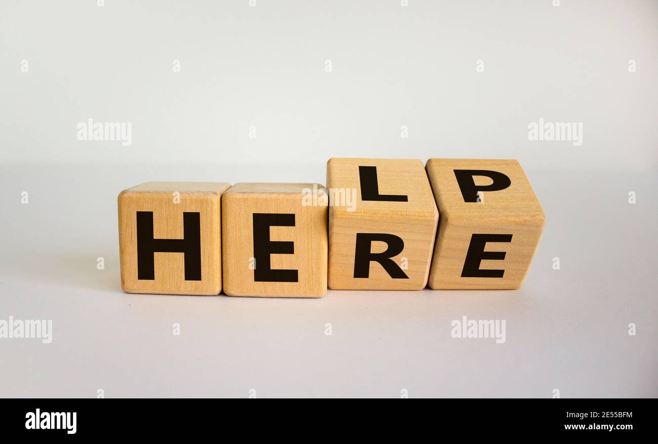 Help is here symbol. Turned cubes and changed the word help to here ...