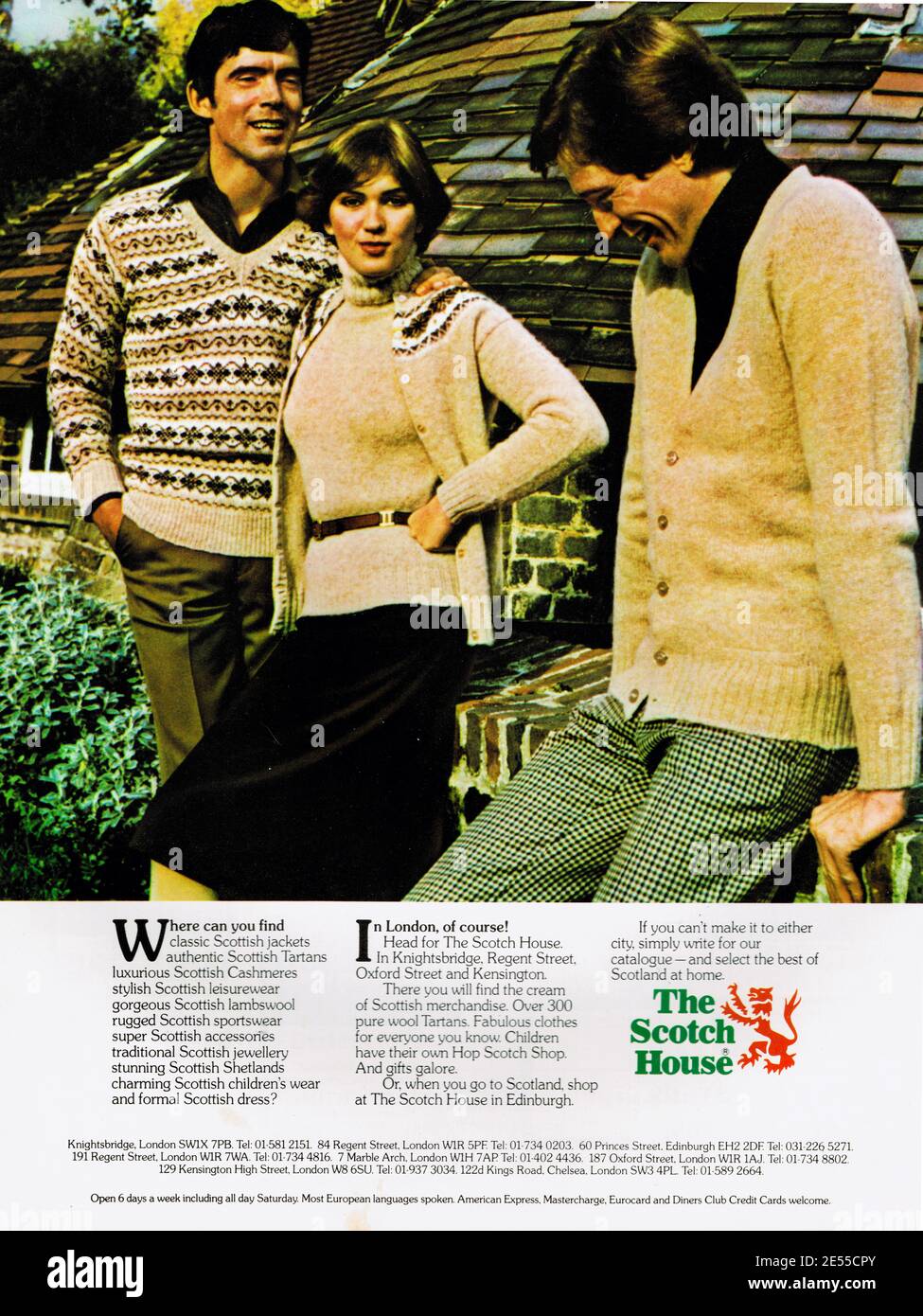Advertisement for The Scotch House clothes, published in "In Britain ...
