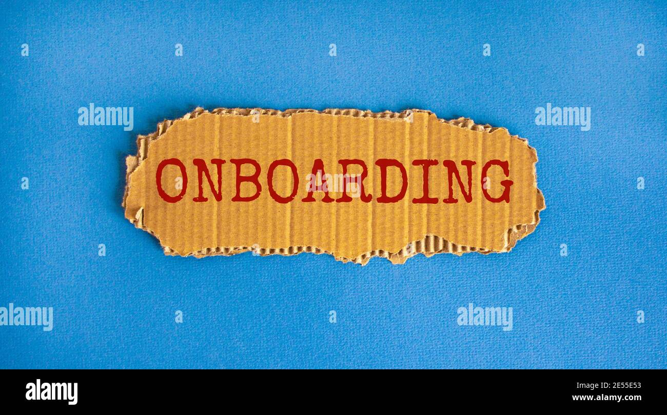 Onboarding symbol. The concept word 'onboarding' on the piece of ...