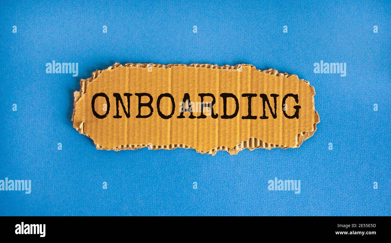 Onboarding symbol. The concept word 'onboarding' on the piece of ...