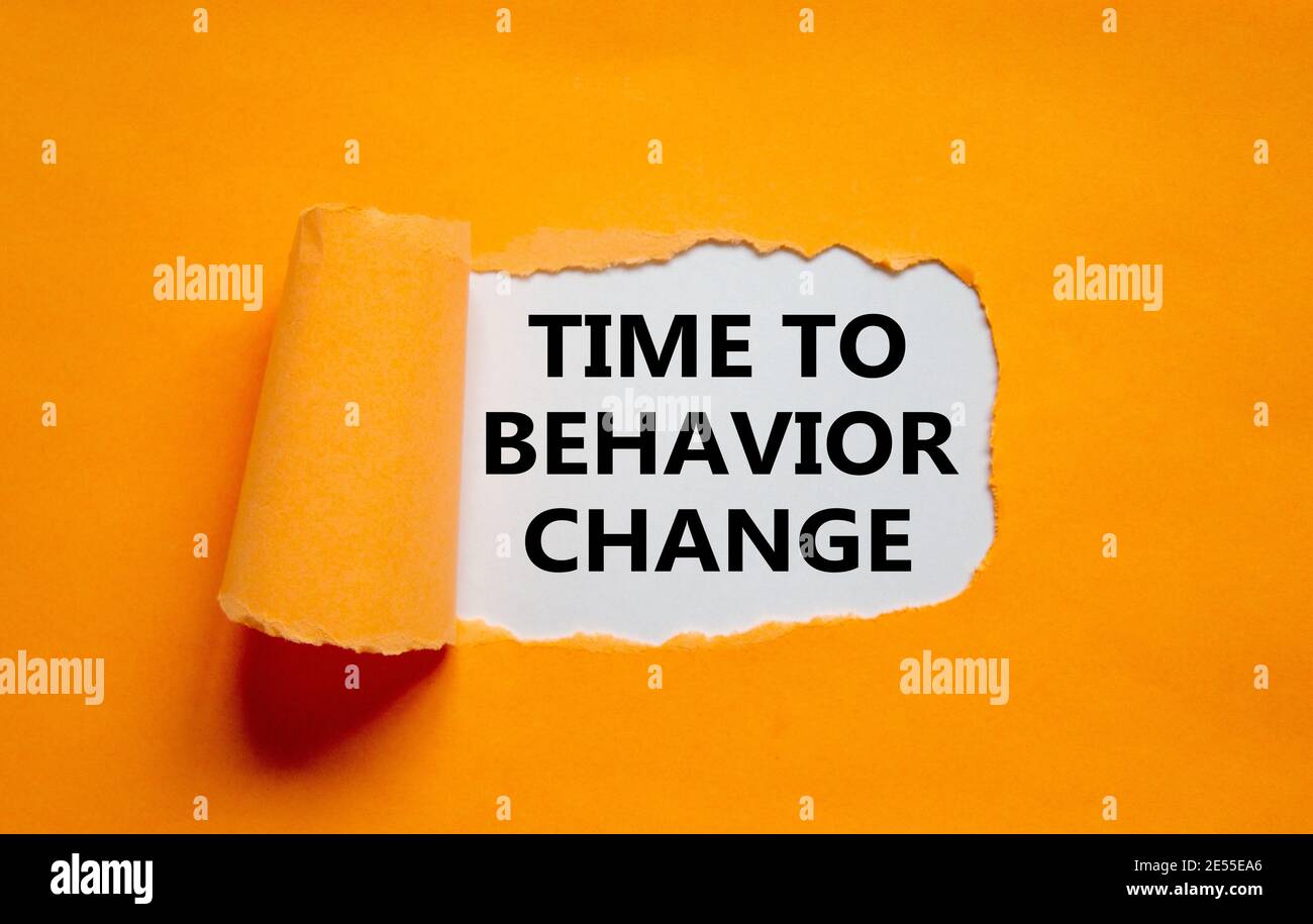 Time to behavior change symbol. The text 'Time to behavior change ...