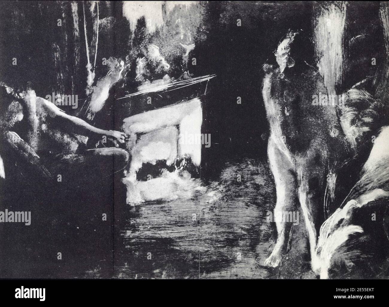 Edgar Degas.1834-1917.La cheminée.Monotype.1880 Stock Photo - Alamy