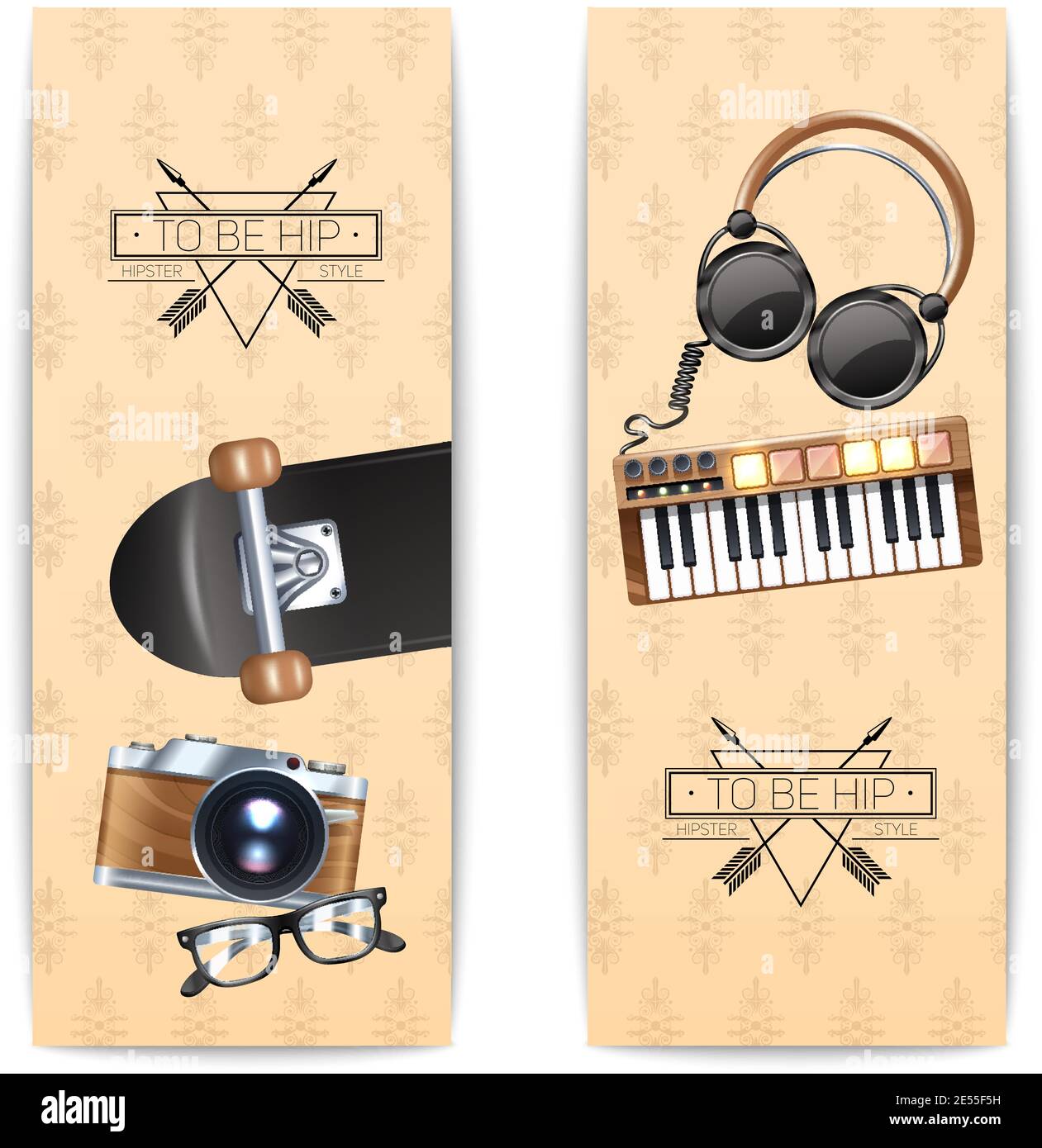 Hipster Banner Vector