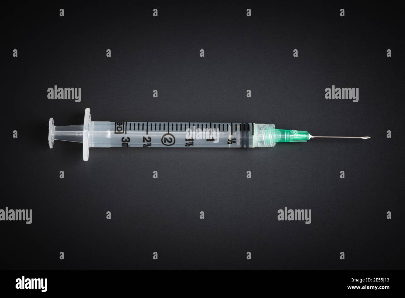 A close-up shot with selective focus of a hygienic single-use plastic ...