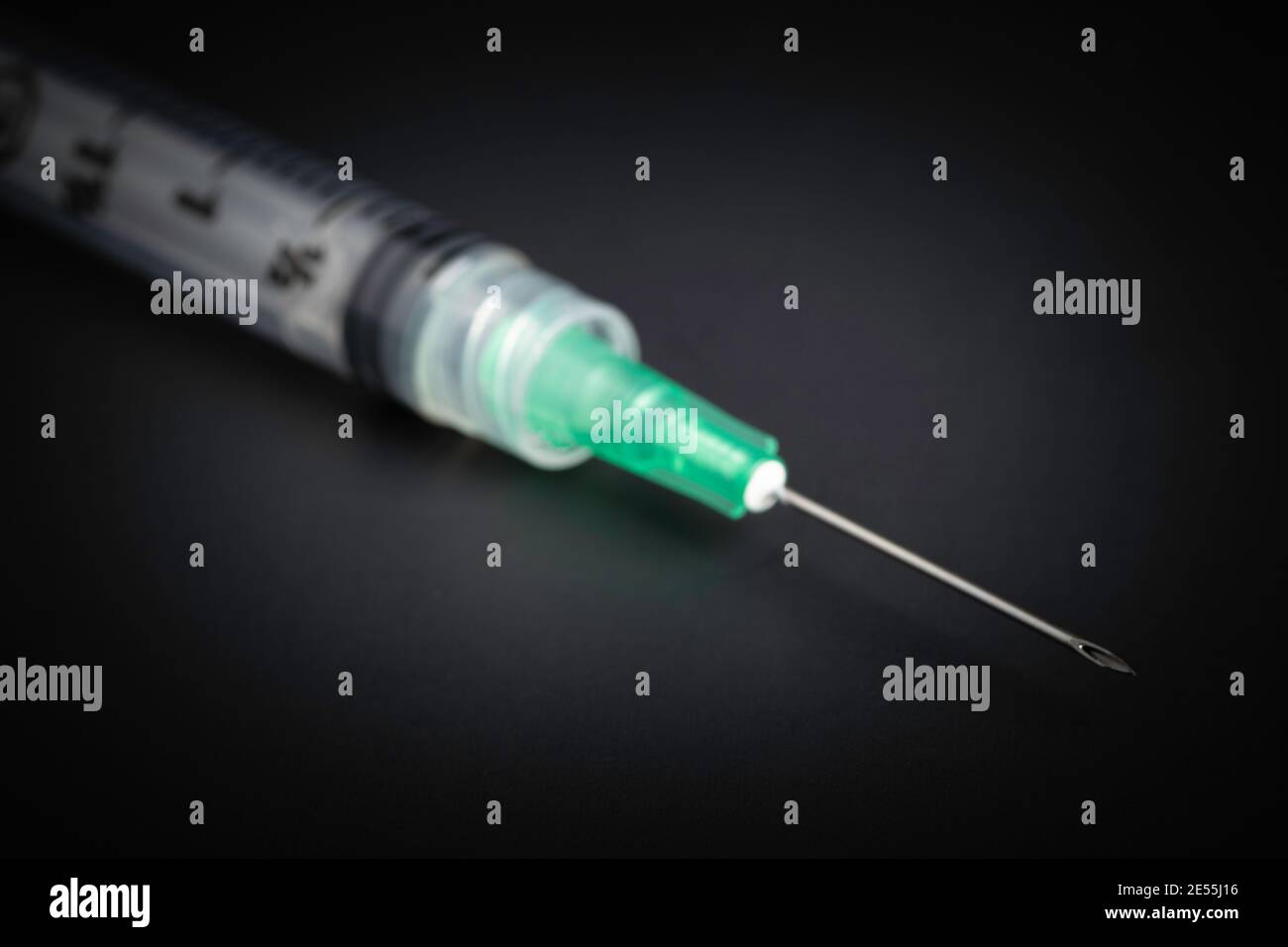 A close-up shot with selective focus of a hygienic single-use plastic ...