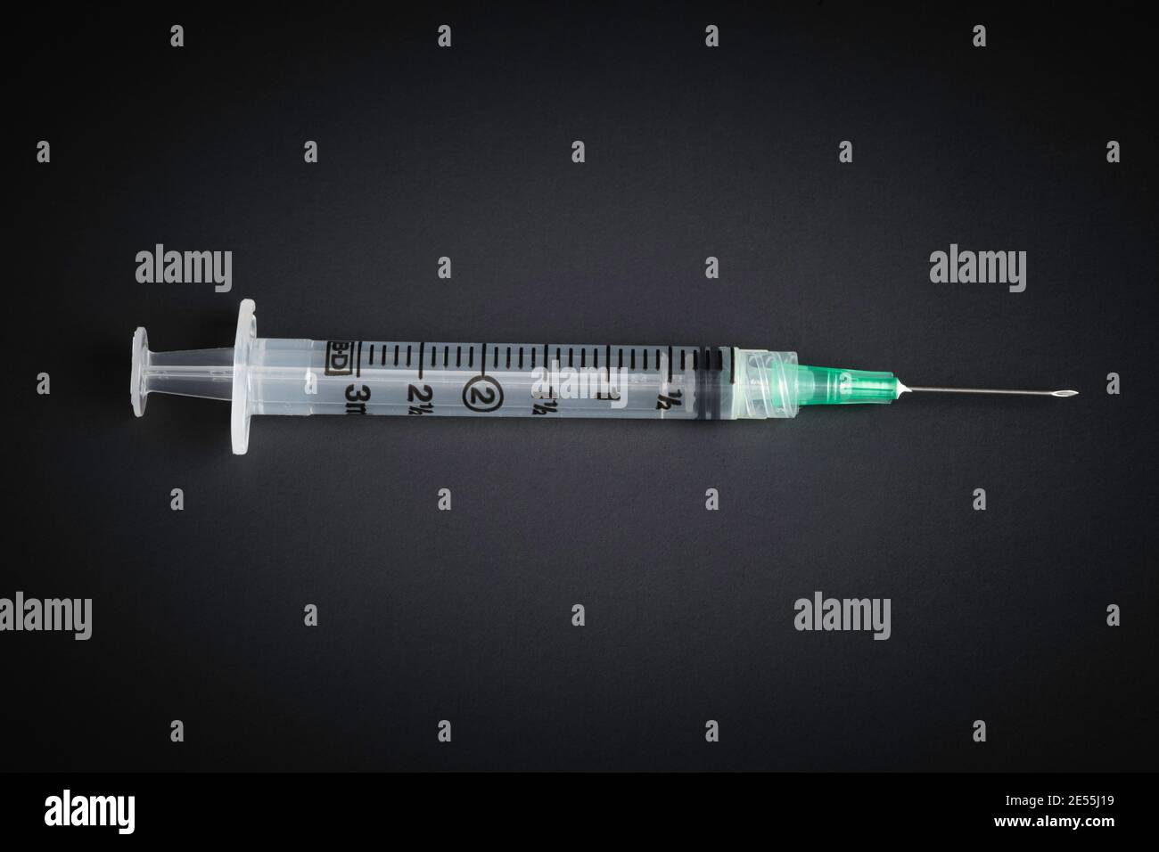 A close-up shot with selective focus of a hygienic single-use plastic ...