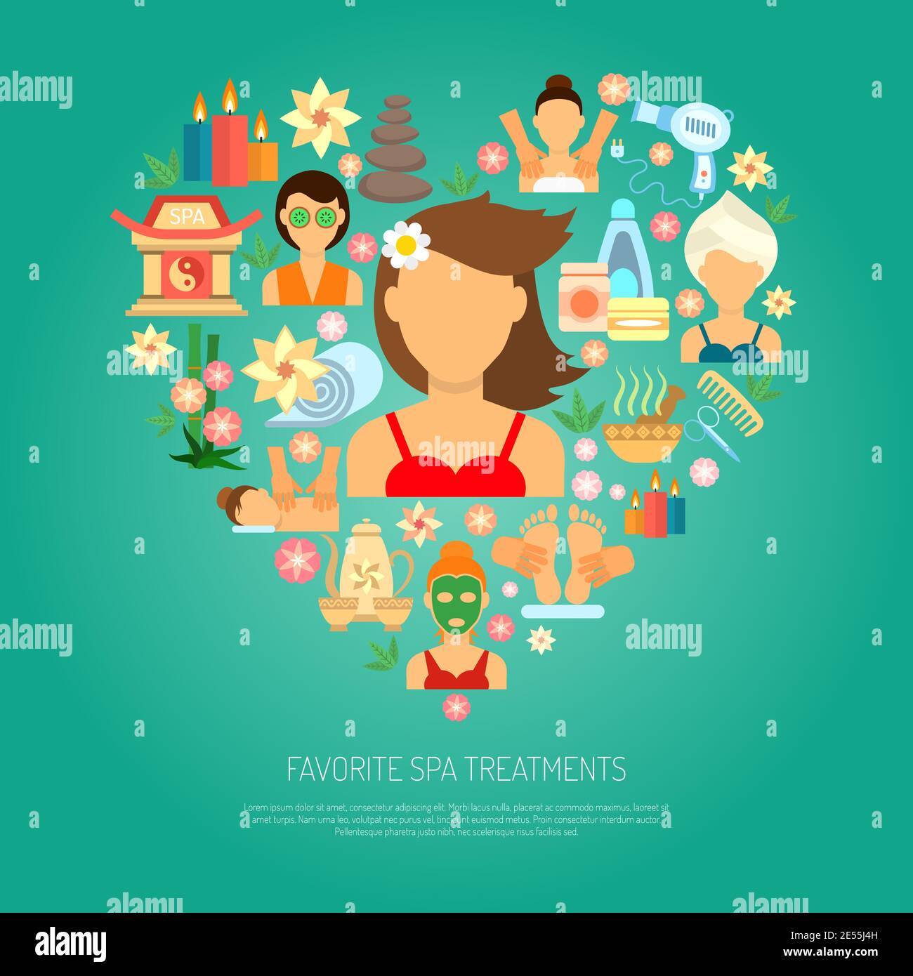 Spa lounge Stock Vector Images - Alamy