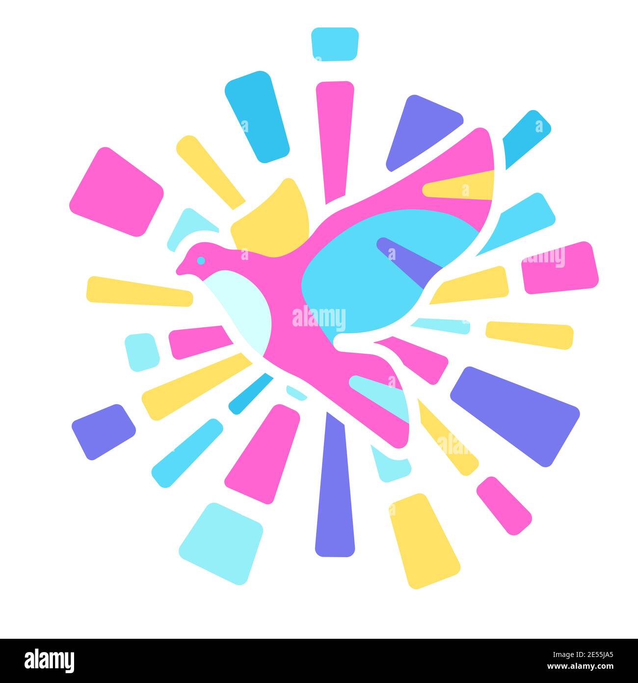 Happy Easter illustration with dove Stock Vector Image & Art - Alamy