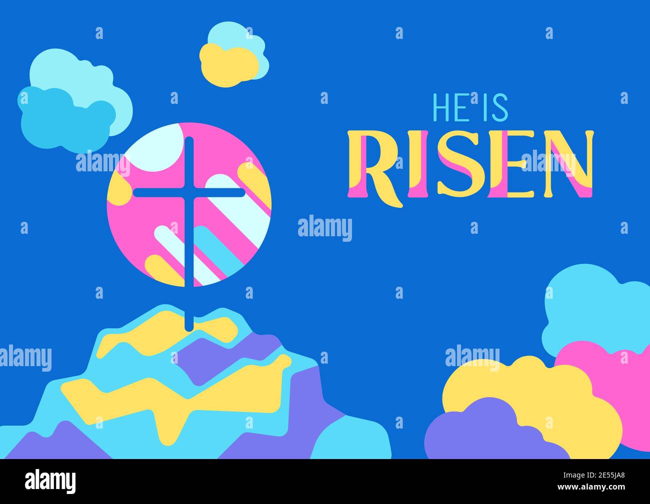 He is risen sky Stock Vector Images - Alamy