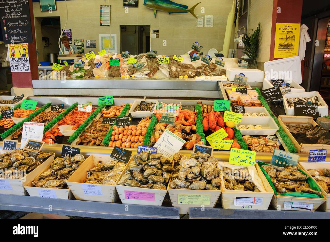 Fish market of Trouville-sur-Mer. Trouville-sur-Mer and nearby ...