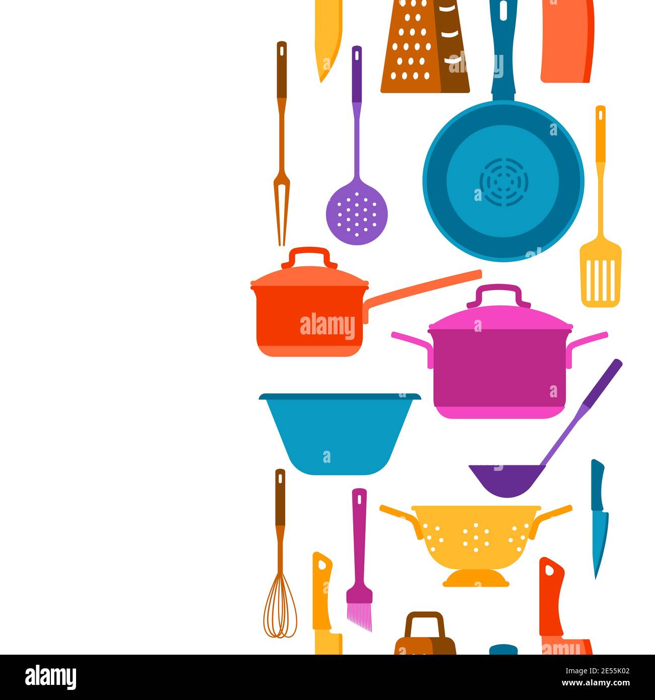 Seamless pattern with kitchen utensils Stock Vector Image & Art - Alamy