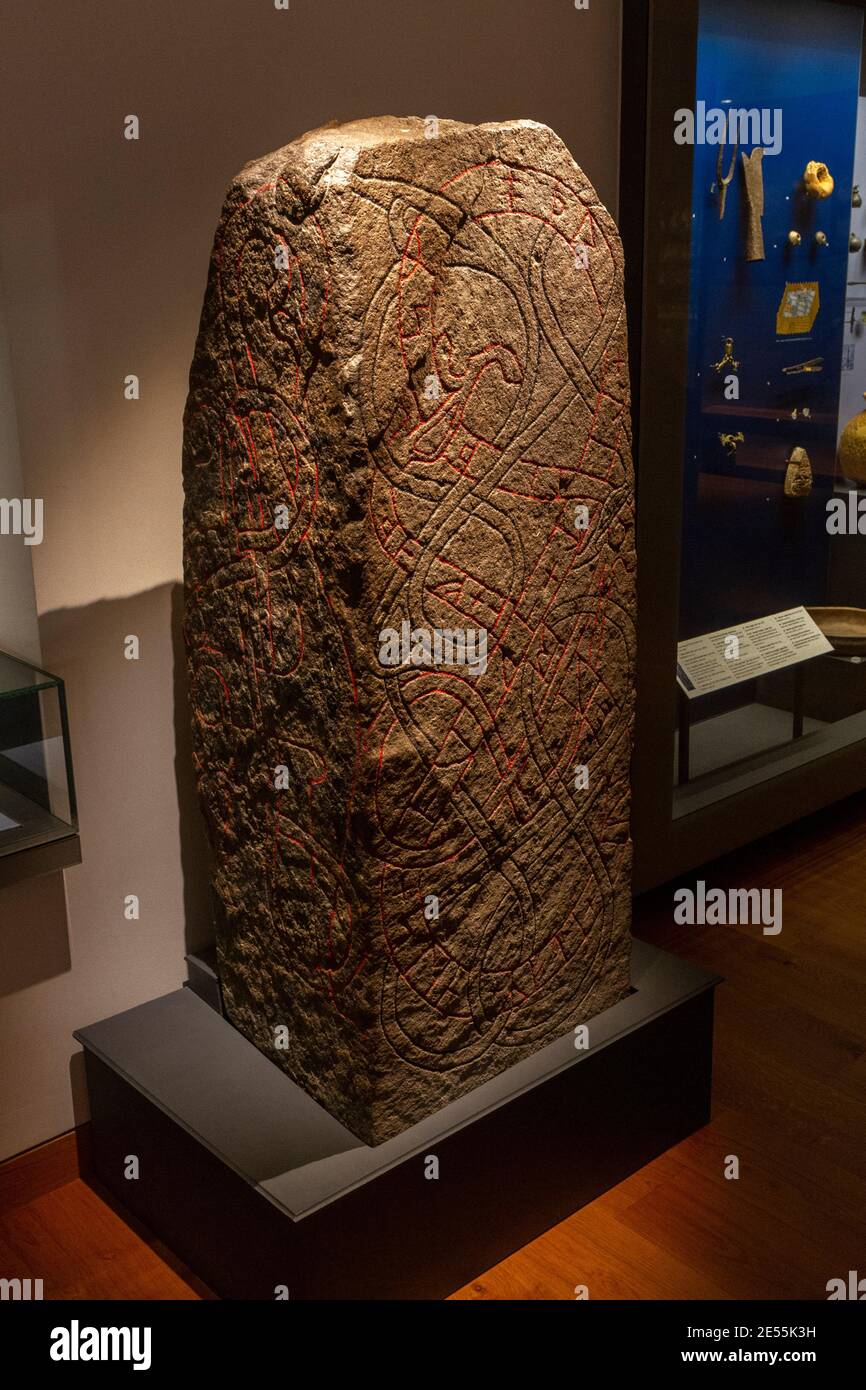 A granite rune stone (c.1100-1150) from Andesta, Uppland, Sweden ...