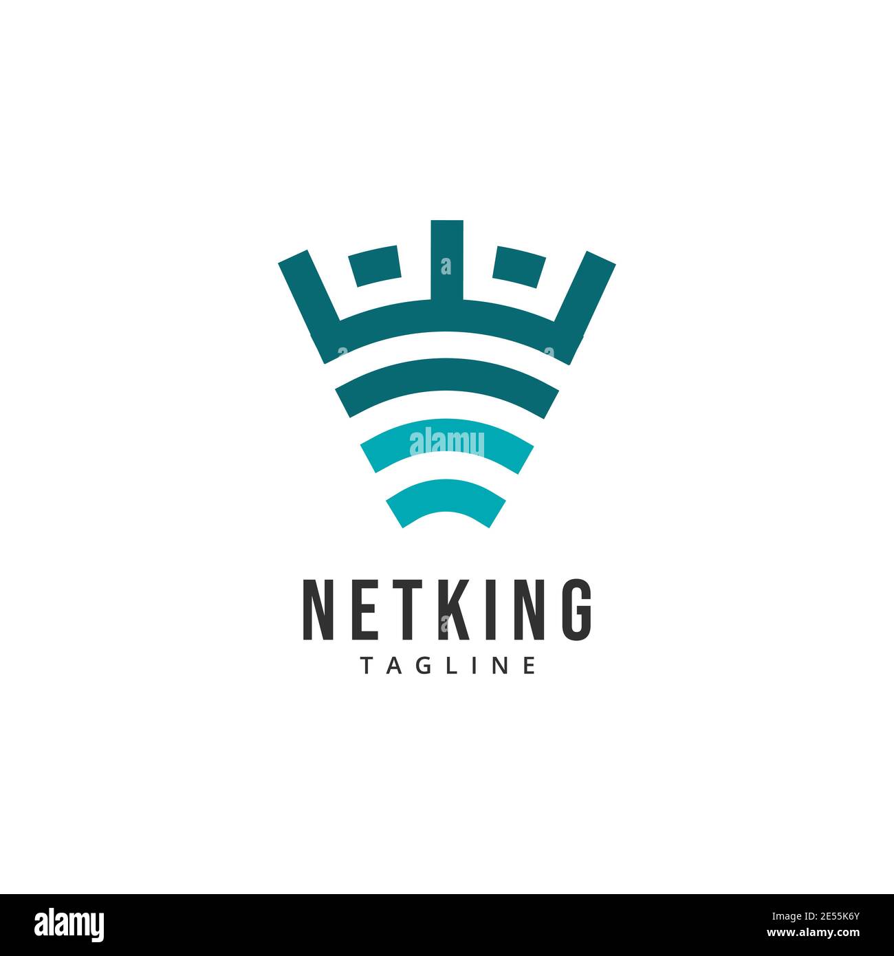 Signal Network Wifi King Crown Logo Vector Template suitable for ...