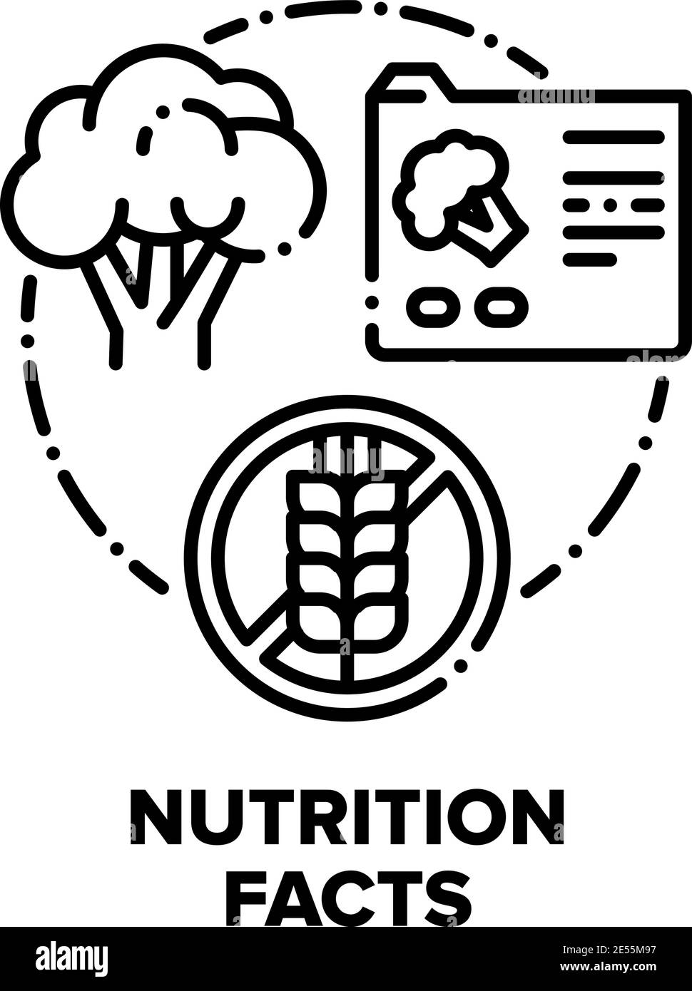 Nutrition Facts Vector Concept Black Illustrations Stock Vector Image ...