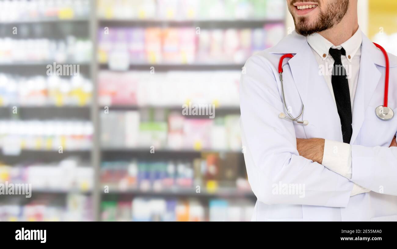 Portrait handsome young pharmacist chemist hi-res stock photography and ...