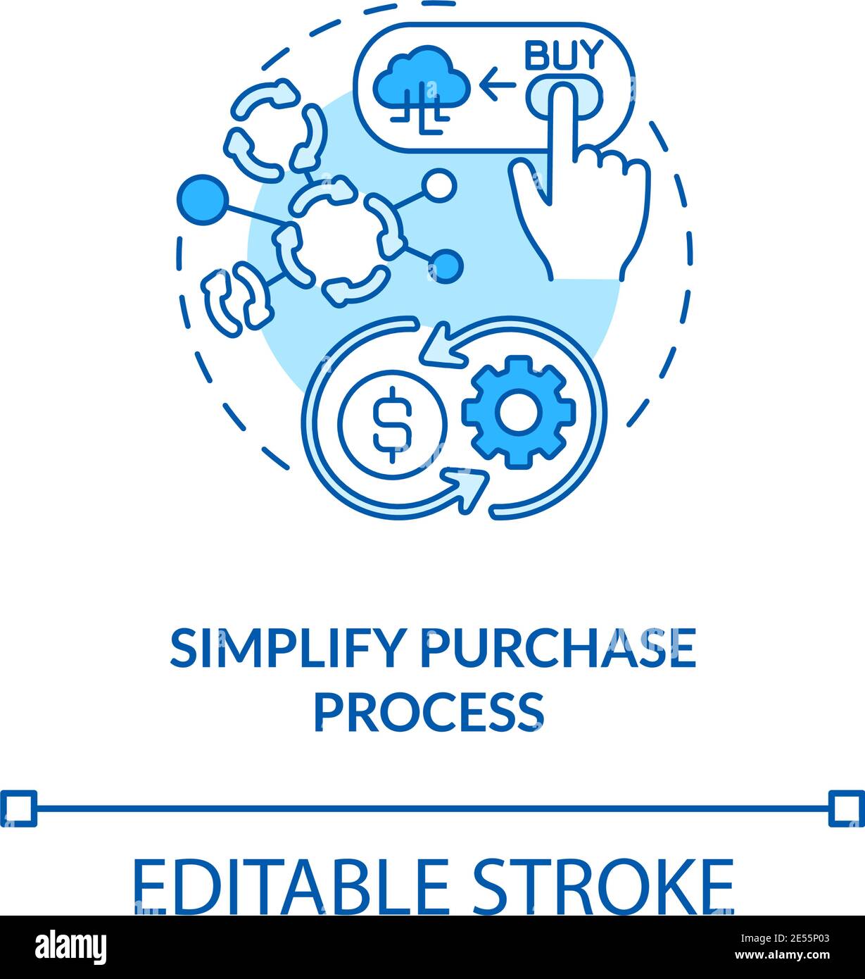 Simplifying purchase process concept icon Stock Vector Image & Art - Alamy