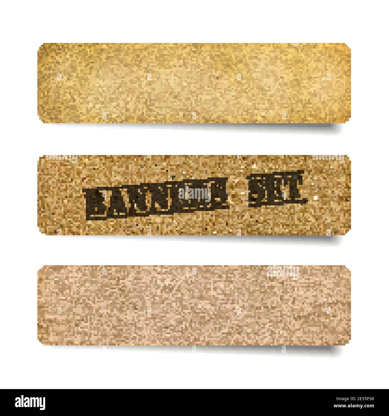 Vector collection of cardboard and old paper banners Stock Vector Image ...