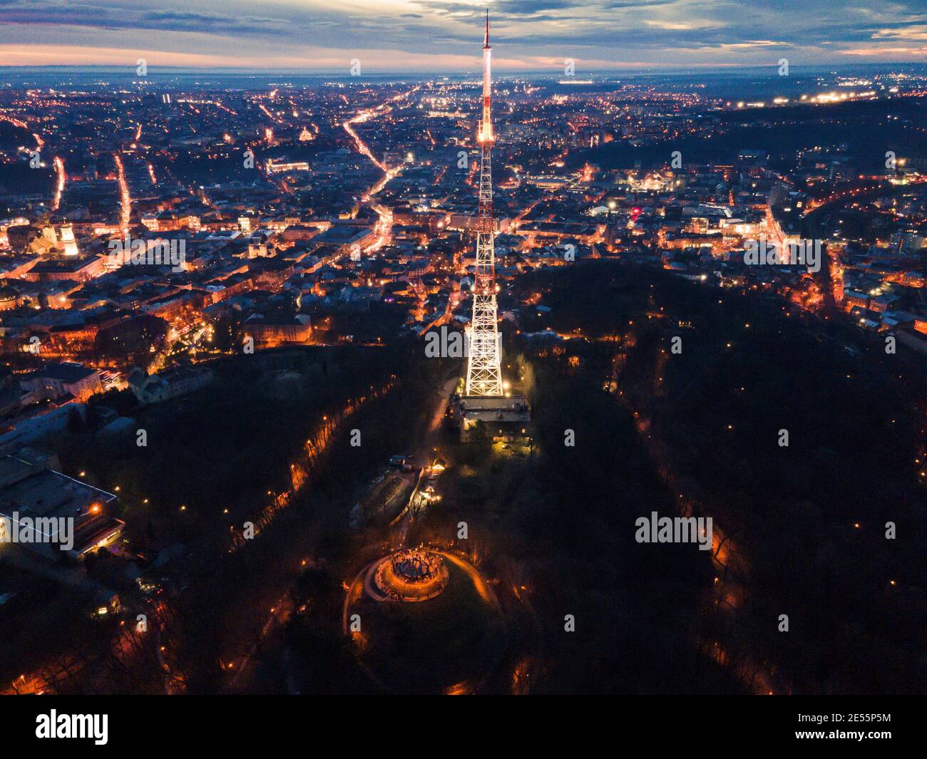 aerial view of high castle and nigh lviv city Stock Photo - Alamy