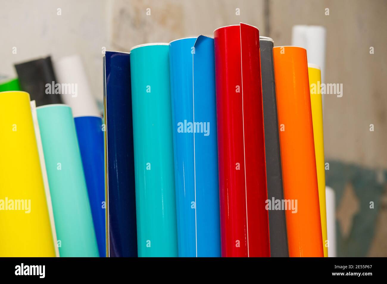 colored vinyl car wrapping or plotter cutting sticker foil film rolls ...