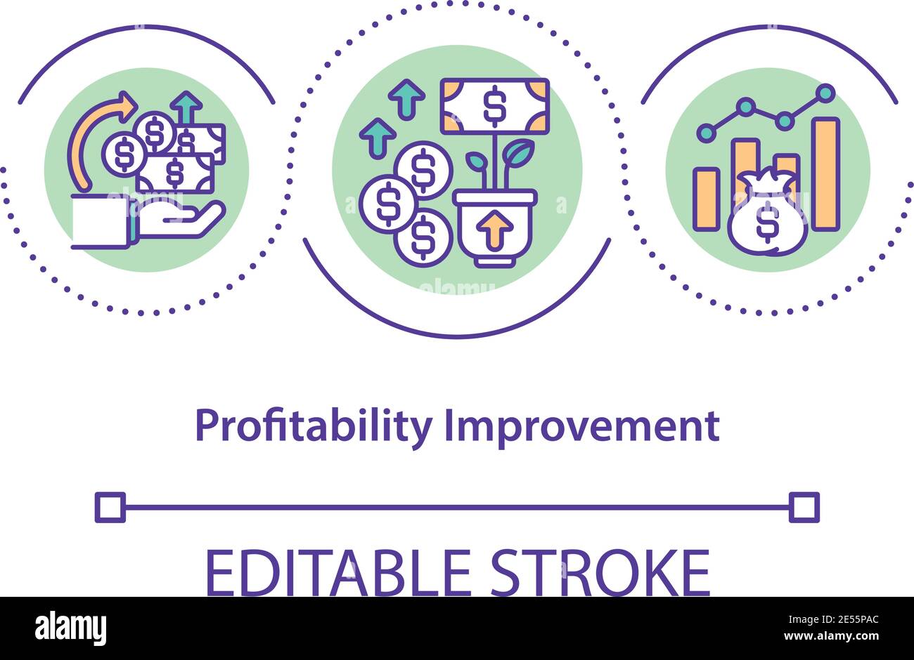 Profitability improvement concept icon Stock Vector Image & Art - Alamy