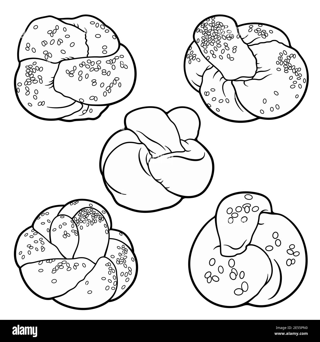 Buns hand drawn vector doodles set Stock Vector Image & Art - Alamy