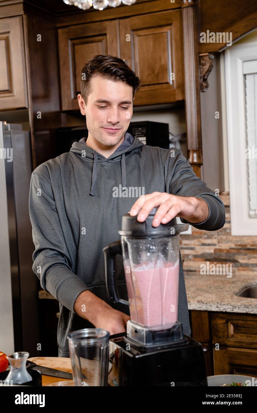 Making a smoothie Stock Photo - Alamy