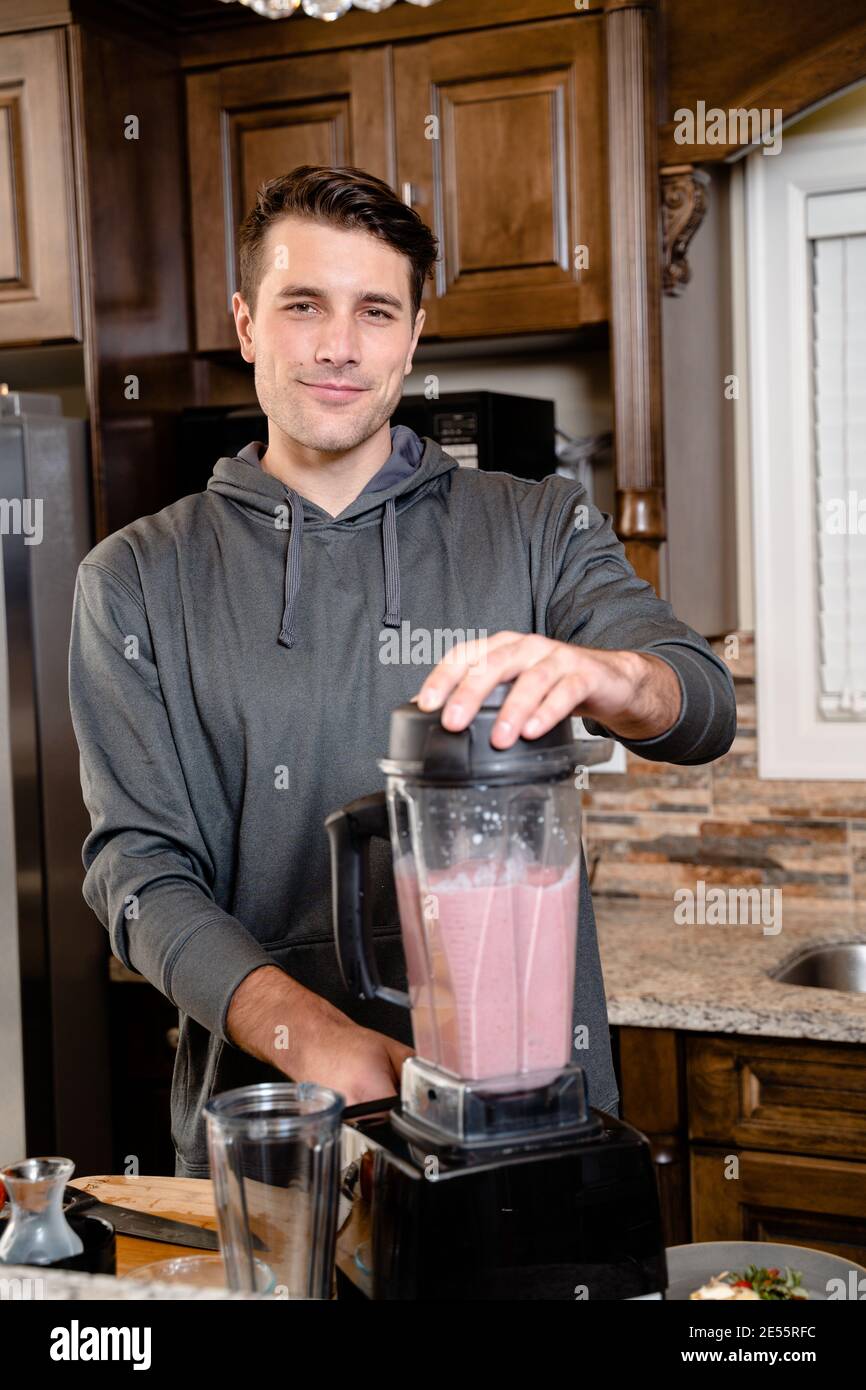 Making a smoothie Stock Photo - Alamy