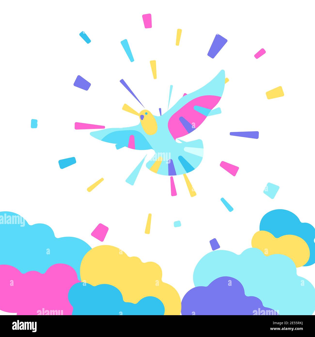 Happy Easter illustration with dove Stock Vector Image & Art - Alamy