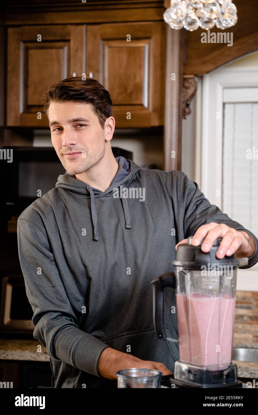 Making a smoothie Stock Photo - Alamy