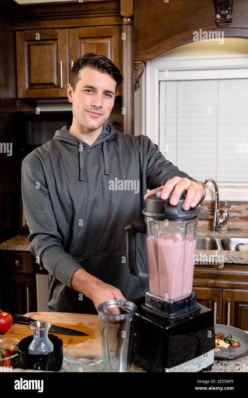 Making a smoothie Stock Photo - Alamy