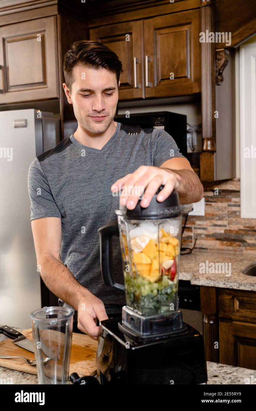 Making a smoothie Stock Photo - Alamy