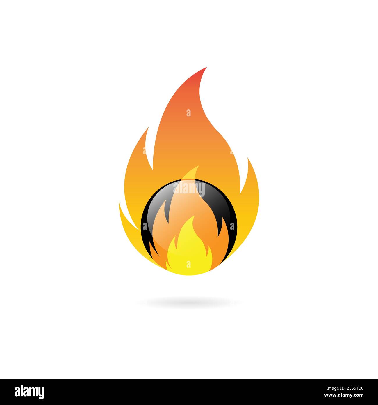 fire ball design vector illustration. isolated on white background ...
