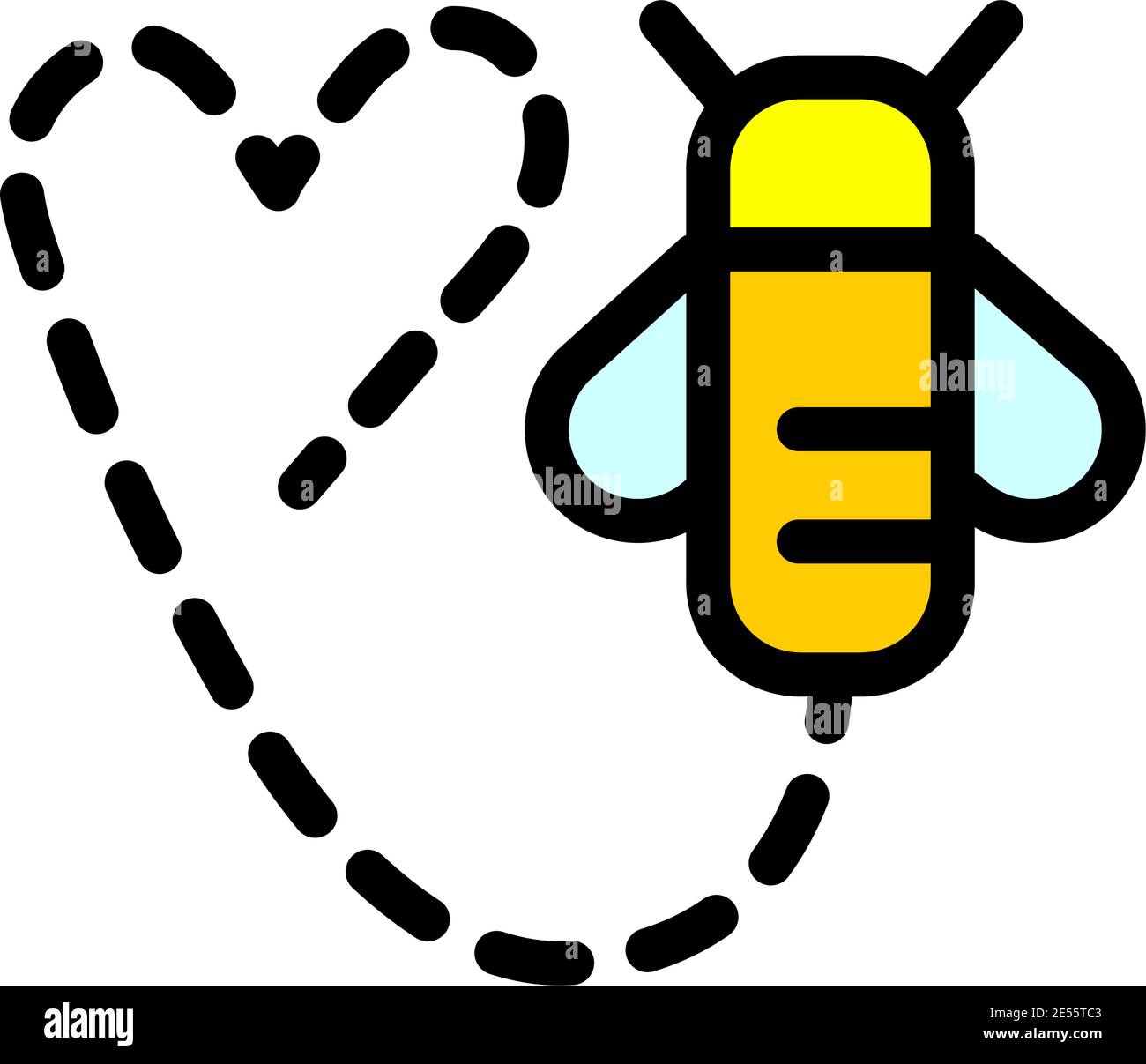 Vector bee icon simple Stock Vector Images - Alamy