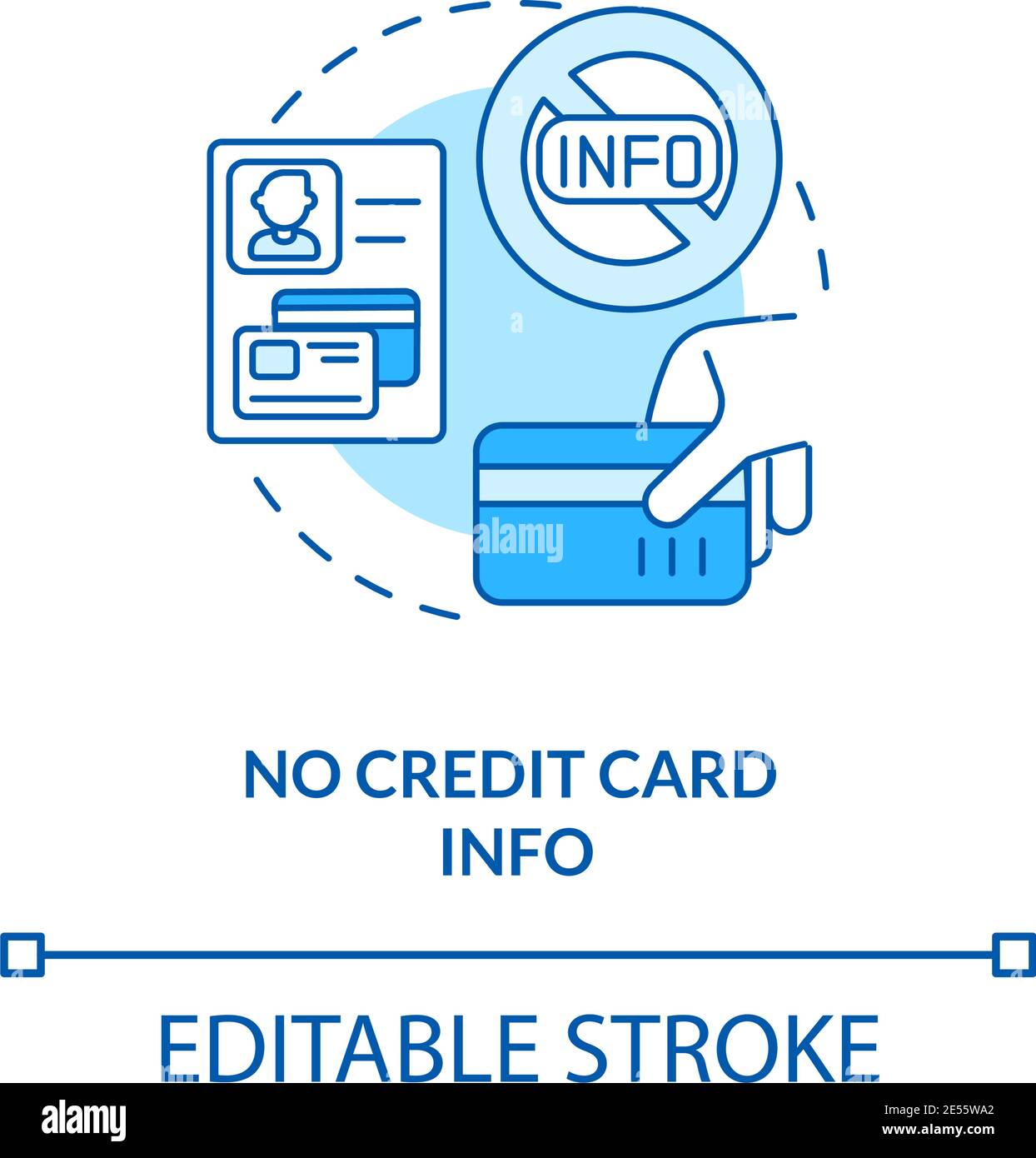 No credit card info concept icon Stock Vector Image & Art - Alamy