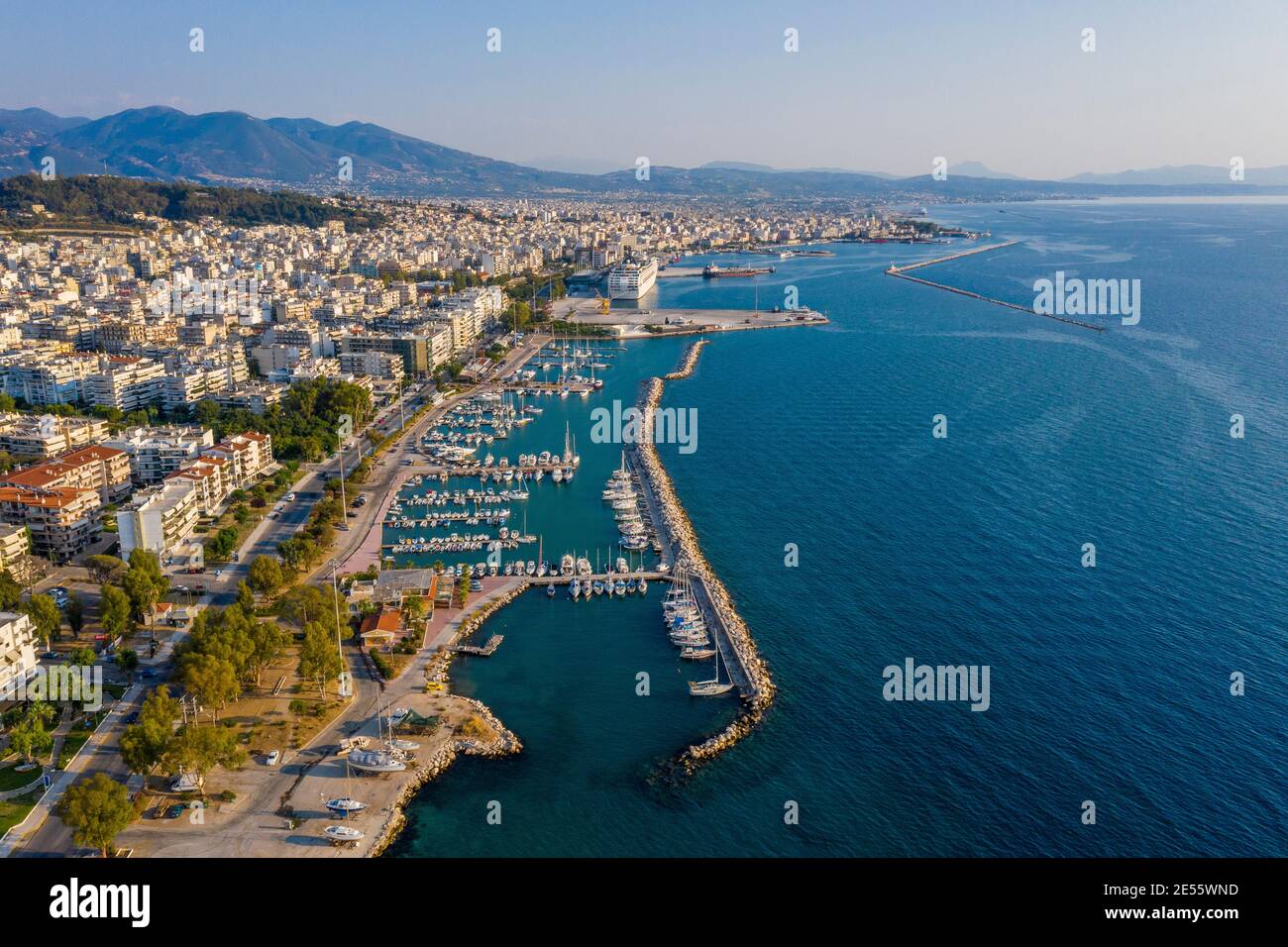 An aerial view of the marina yacht club in Patras Stock Photo - Alamy