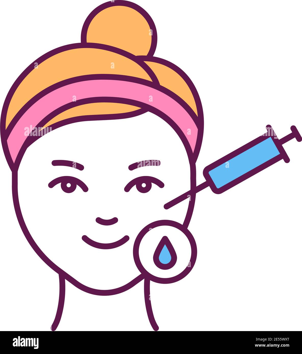 Skin injections linear icon hi-res stock photography and images - Alamy