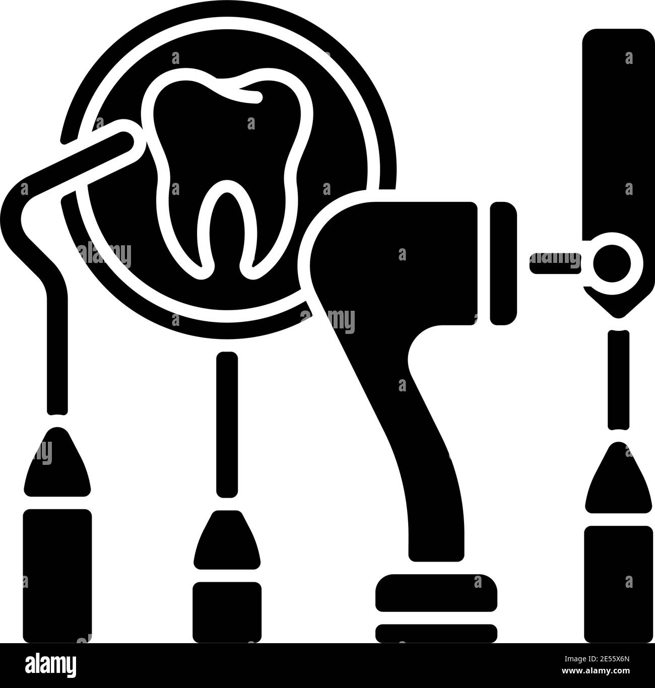 Dental equipment black glyph icon Stock Vector Image & Art - Alamy