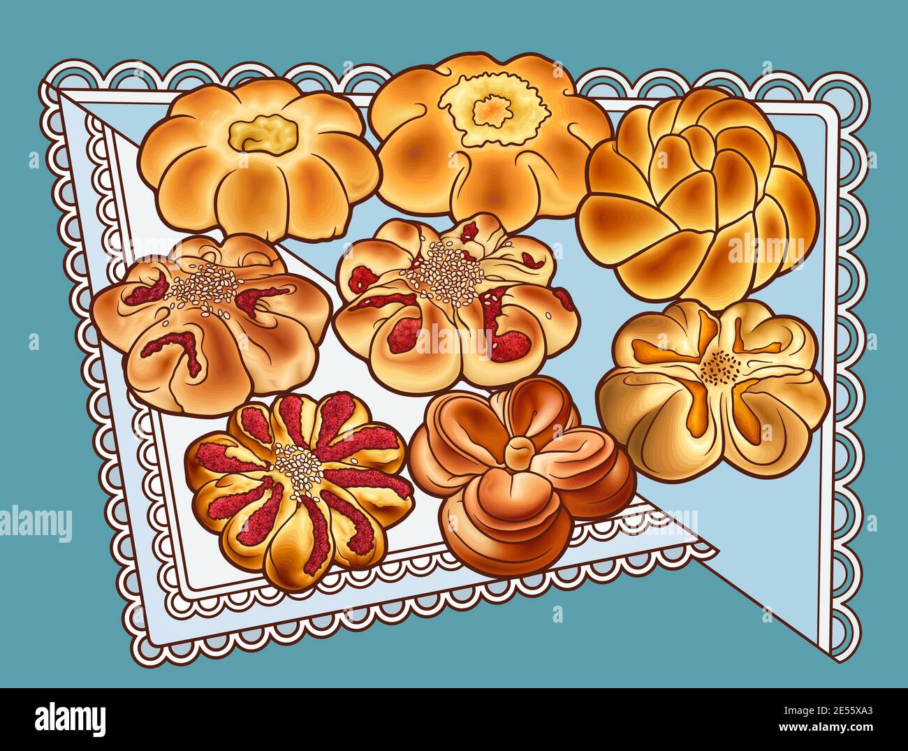 Buns hand drawn vector doodle illustration Stock Vector Image & Art - Alamy