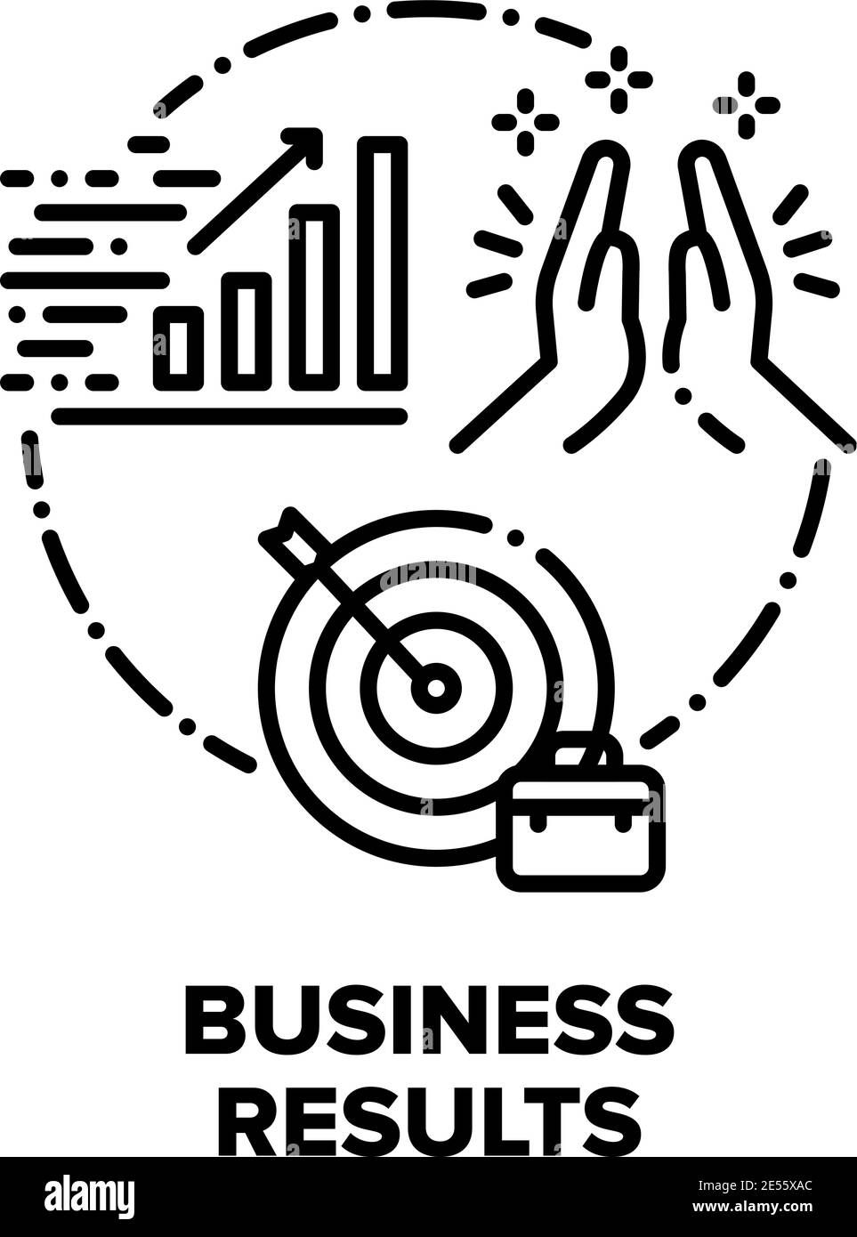 Business Result Vector Concept Black Illustrations Stock Vector Image ...