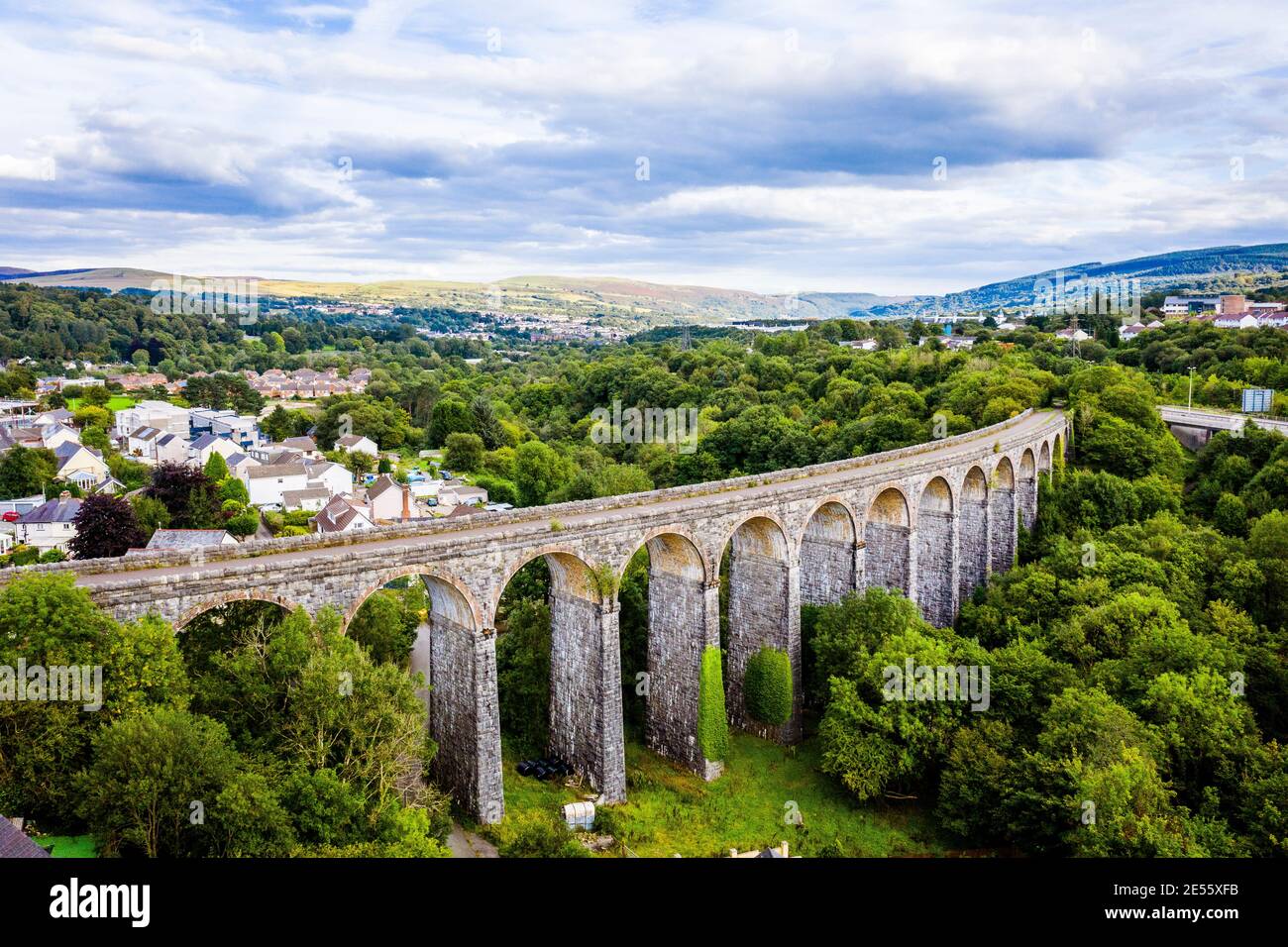The famous Cefn Coed Viaduct arched bridge in South Wales Stock Photo ...