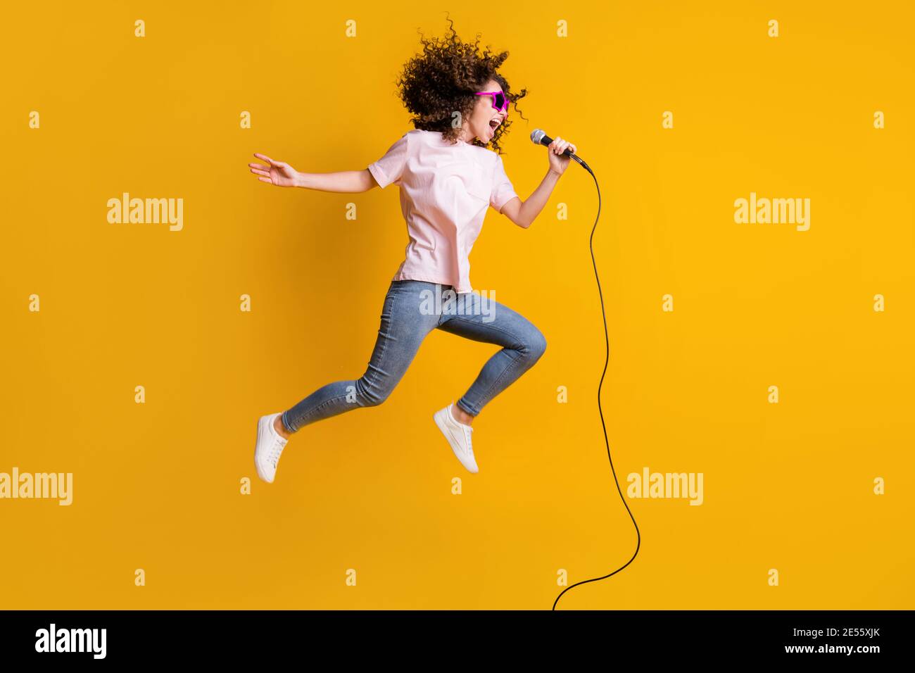 Girl Side Profile Singing High Resolution Stock Photography and Images ...