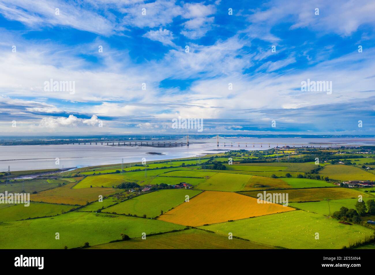 Aerial view of the Severn Bridge in South Wales Stock Photo - Alamy