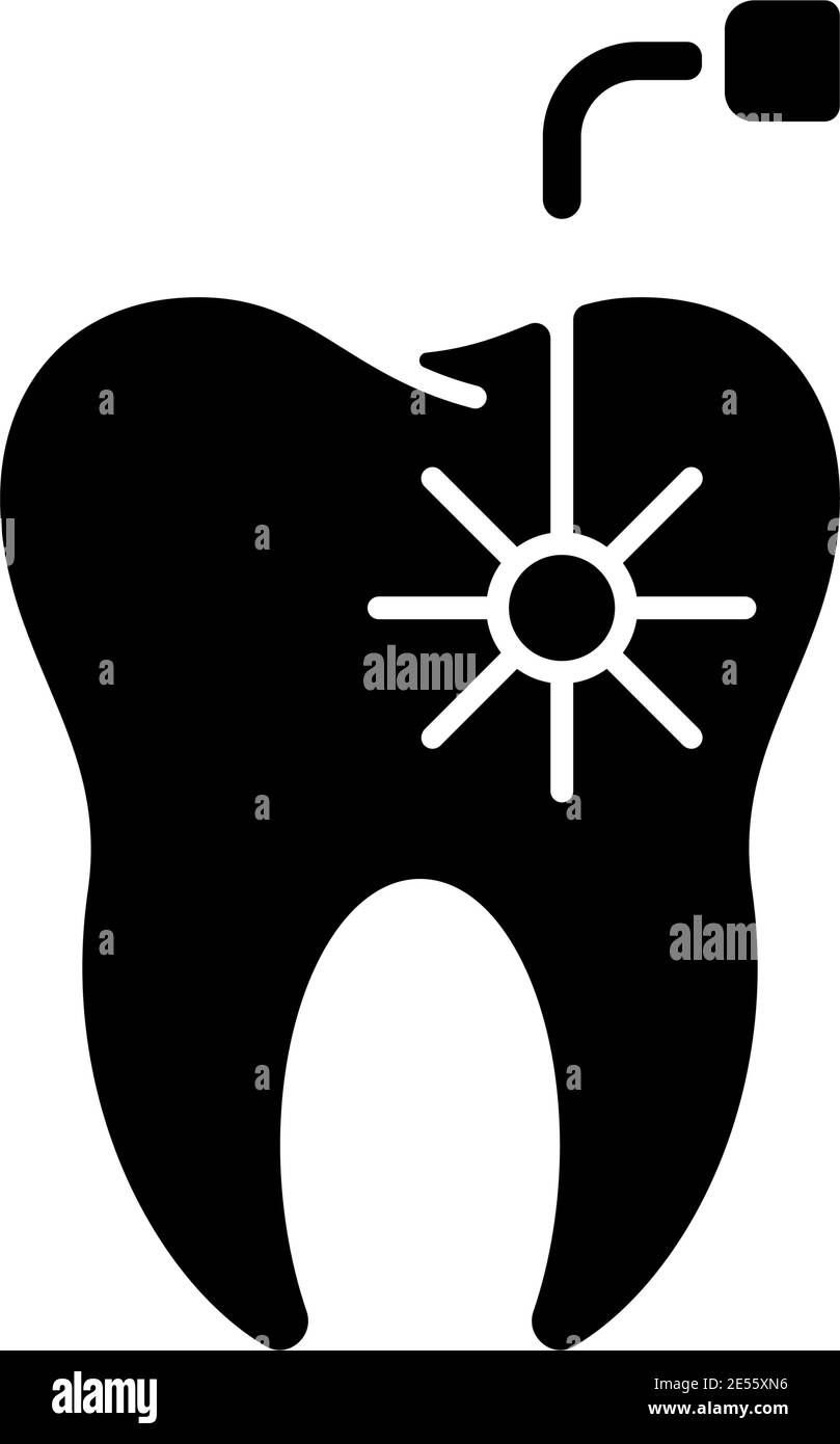 laser dental procedures black glyph icon Stock Vector Image & Art - Alamy