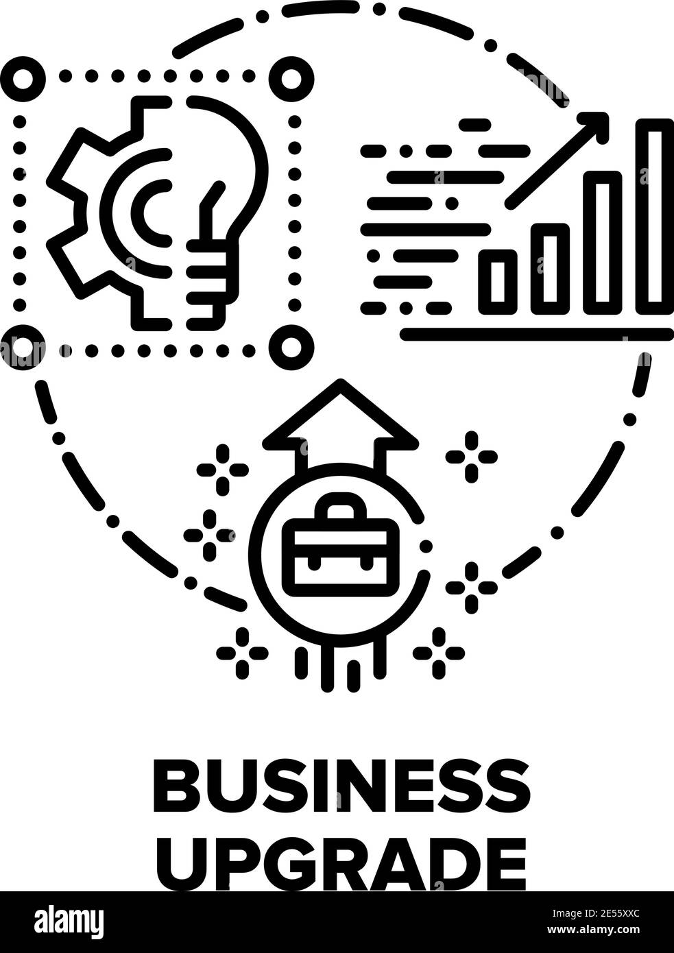 Business Upgrade Vector Concept Black Illustrations Stock Vector Image ...
