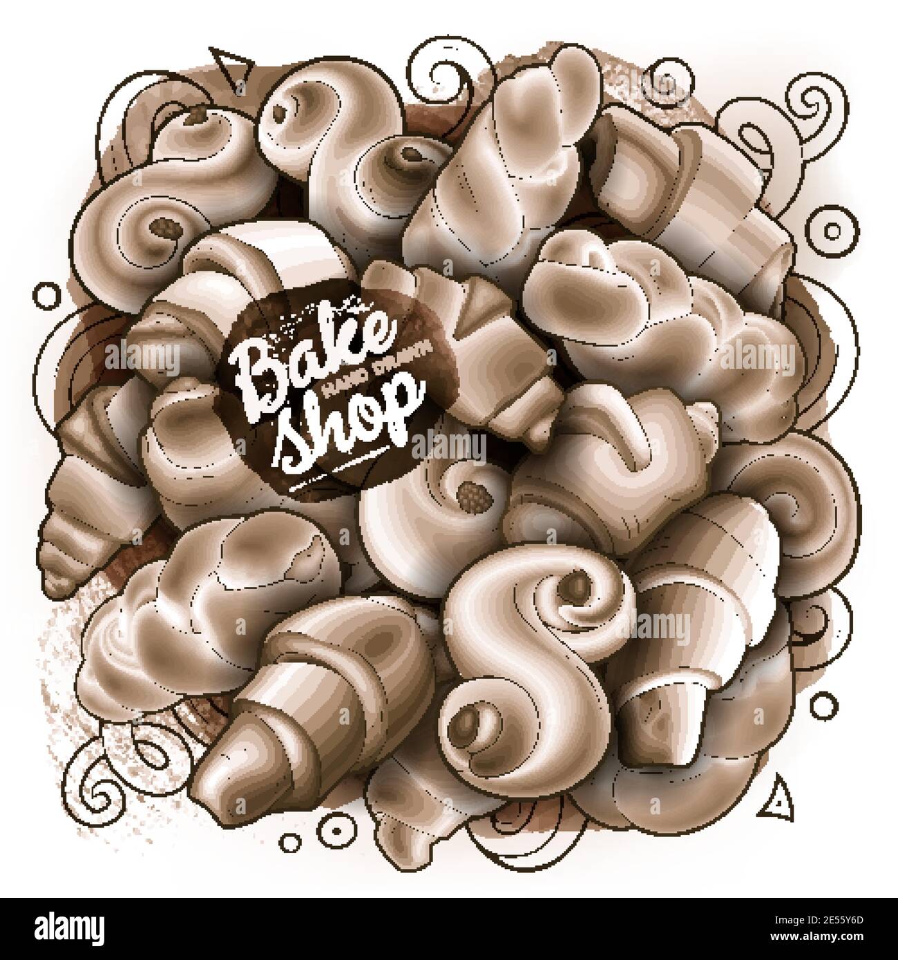 Buns hand drawn vector doodles illustration Stock Vector Image & Art ...