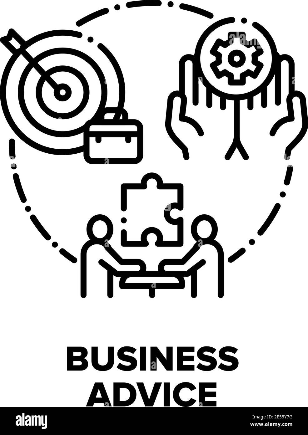 Business Advice Vector Concept Black Illustrations Stock Vector Image ...