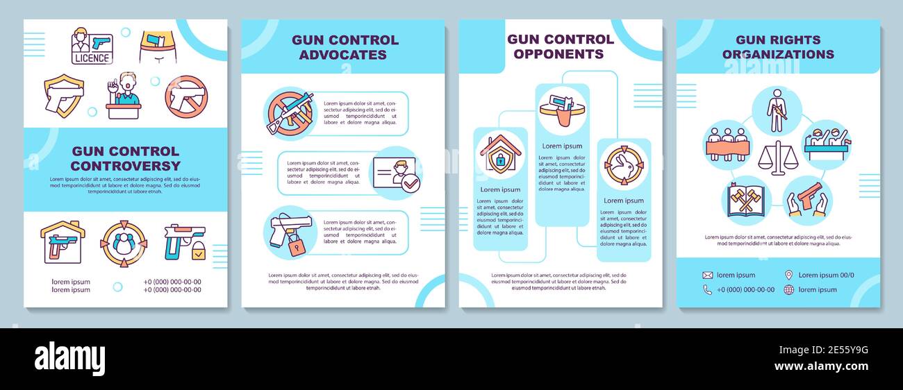 Gun control controversy brochure template Stock Vector Image & Art - Alamy