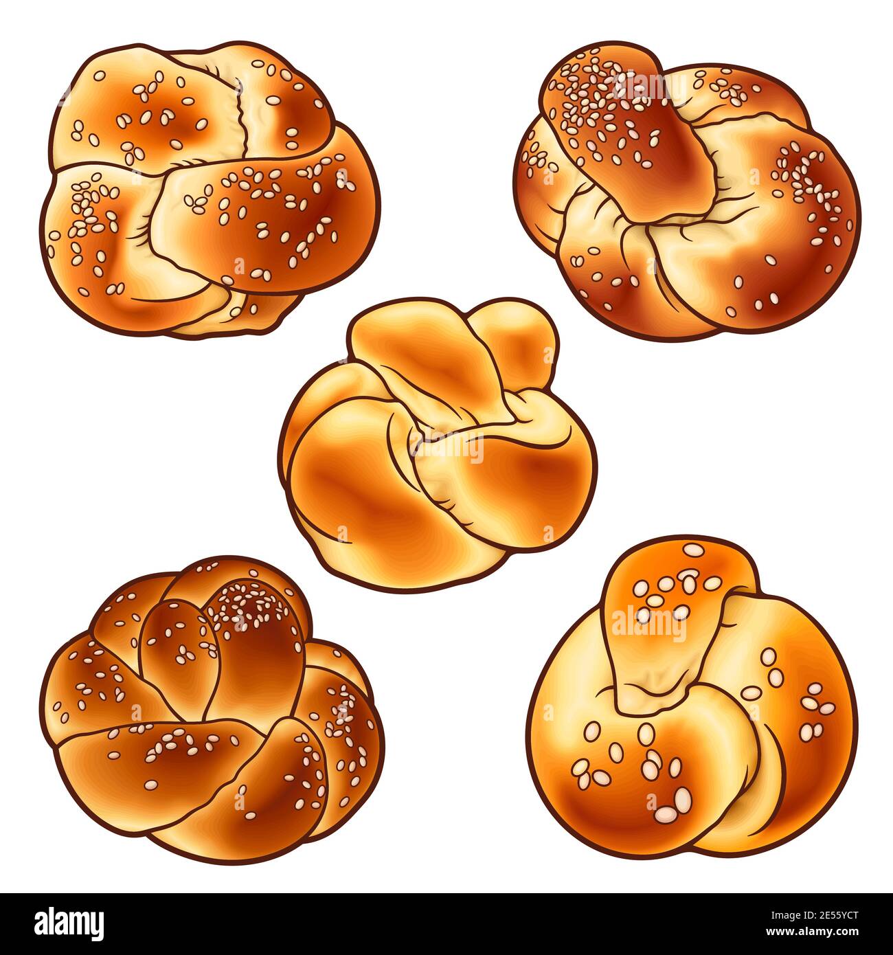 Buns hand drawn vector doodles set Stock Vector Image & Art - Alamy