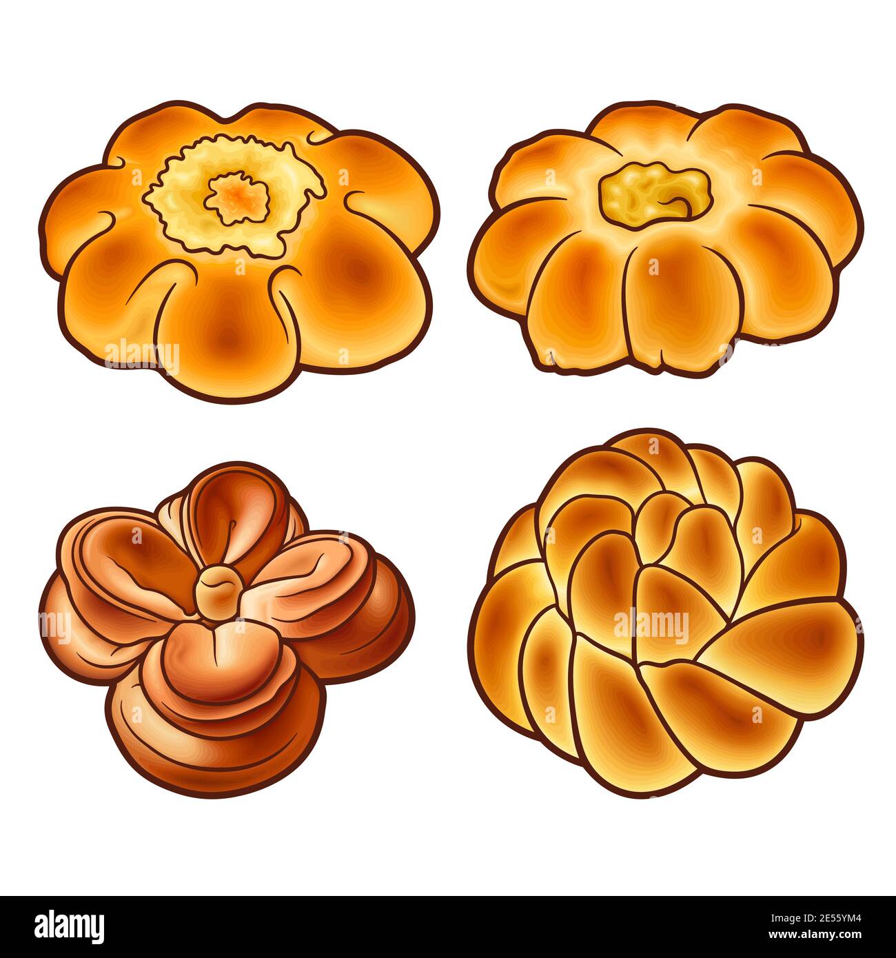 Buns hand drawn vector doodles set Stock Vector Image & Art - Alamy