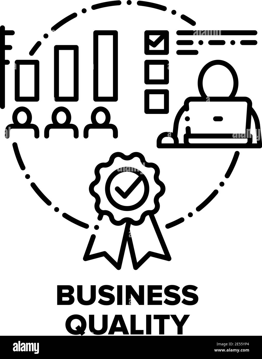 Business Quality Vector Concept Black Illustrations Stock Vector Image ...